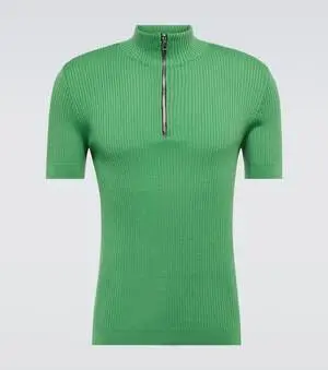 WINNIE N.Y.C Wool Half-zip Sweater