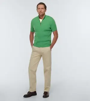WINNIE N.Y.C Wool Half-zip Sweater