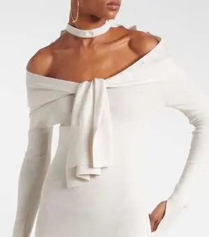 Jacquemus La Robe Doble Wool-blend Midi Dress - White