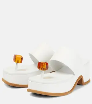 Dries Van Noten Leather Sandals - White