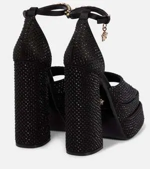 Versace Medusa Aevitas Embellished Platform Sandals