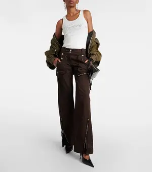 Blumarine Low-rise Cargo Pants - Brown