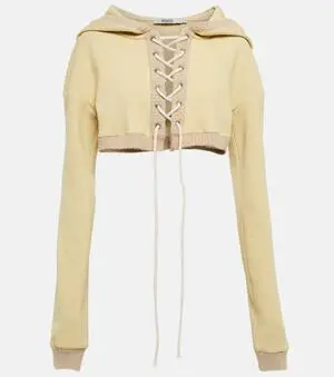 DIDU Cropped Fleece Hoodie