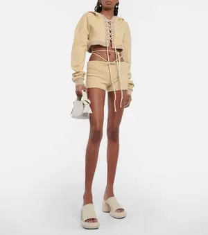 DIDU Cropped Fleece Hoodie