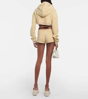 DIDU Cropped Fleece Hoodie