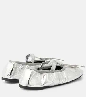 Proenza Schouler Metallic Leather Ballerina Flats