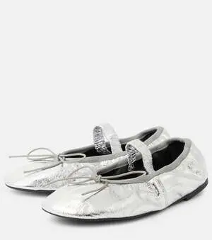 Proenza Schouler Metallic Leather Ballerina Flats