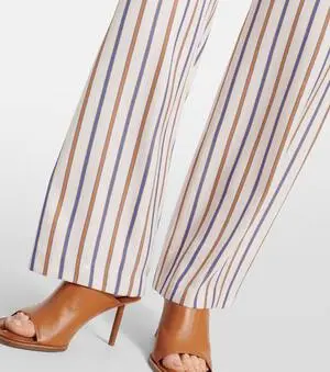 Veronica Beard Grigore Striped Wide-leg Pants