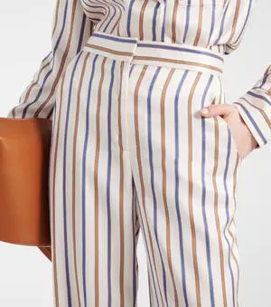 Veronica Beard Grigore Striped Wide-leg Pants