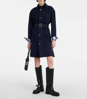 Burberry Belted Denim Shirt Dress