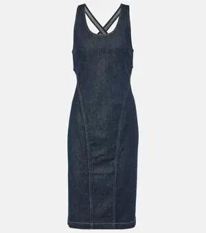 Alaïa Denim Midi Dress