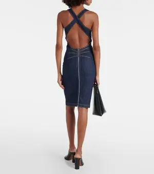 Alaïa Denim Midi Dress