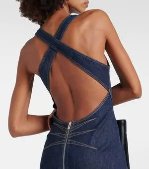 Alaïa Denim Midi Dress