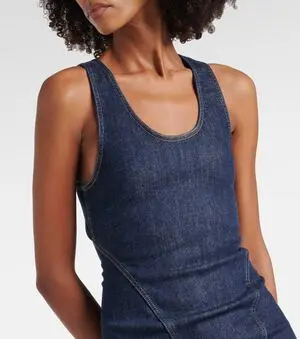 Alaïa Denim Midi Dress