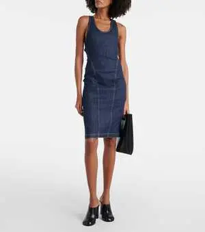Alaïa Denim Midi Dress
