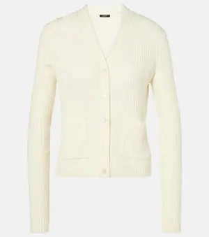 JOSEPH Ribbed-knit Wool Cardigan
