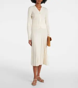 JOSEPH Ribbed-knit Wool Cardigan