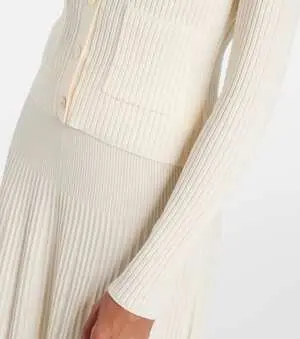 JOSEPH Ribbed-knit Wool Cardigan