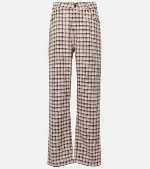 Etro Checked Wide-leg Pants