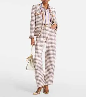 Etro Checked Wide-leg Pants