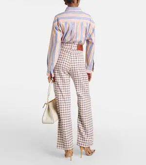 Etro Checked Wide-leg Pants