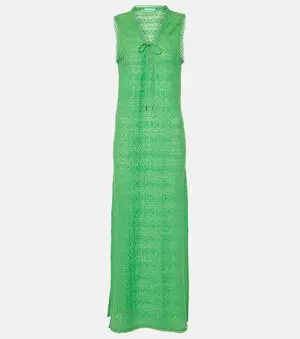 Melissa Odabash Maddie Crochet Maxi Dress - Green
