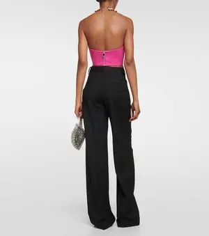 AREA Crystal-embellished Bustier