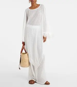 Melissa Odabash Sienna Open-knit Wide-leg Pants