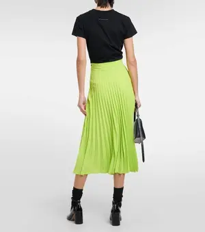 MAISON MARGIELA Pleated Midi Skirt - Green