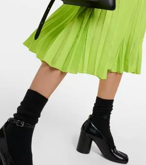 MAISON MARGIELA Pleated Midi Skirt - Green
