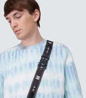 Amiri Logo Cotton And Cashmere-blend Sweater