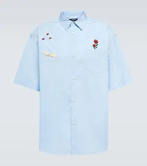 Undercover Embroidered Cotton Poplin Shirt
