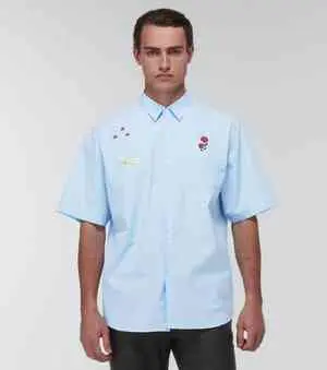 Undercover Embroidered Cotton Poplin Shirt
