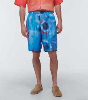Marni Printed Silk Shorts