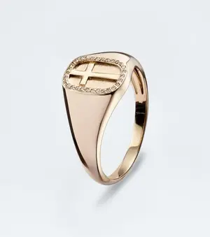SYDNEY EVAN Cross Icon Ring