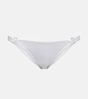 Melissa Odabash Bari Metallic Bikini Bottom Silver