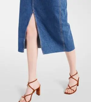 Veronica Beard Victoria Denim Midi Skirt