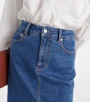Veronica Beard Victoria Denim Midi Skirt