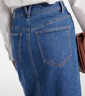 Veronica Beard Victoria Denim Midi Skirt