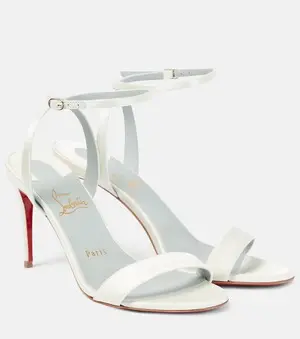CHRISTIAN LOUBOUTIN Loubigirl 85 Silk Crepe Satin Sandals - White