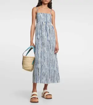 Vince Striped Midi Dress