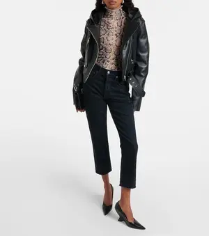 AGOLDE Riley Crop High-rise Slim Jeans