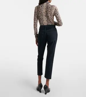 AGOLDE Riley Crop High-rise Slim Jeans