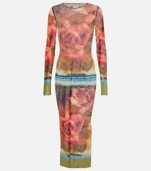 JEAN PAUL GAULTIER Floral Midi Dress - Red