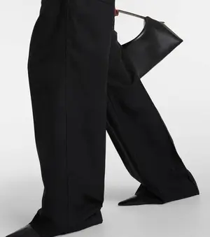 TOTEME Lyocell And Linen Wide-leg Pants - Black
