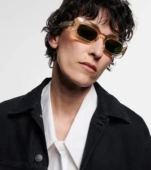 Khaite X Oliver Peoples 1966c Rectangular Sunglasses - Transparent