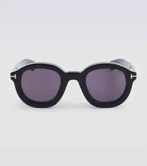 TOM FORD Raffa Round Sunglasses - Black