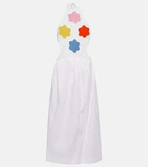 Staud Kaylee Halterneck Maxi Dress - White