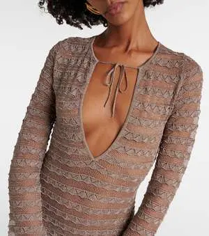 AYA MUSE Lace Knit Minidress
