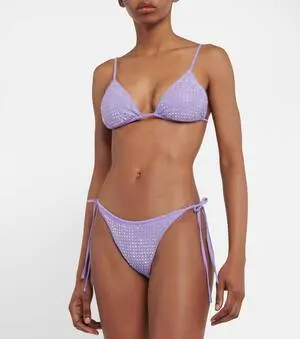 SELF-PORTRAIT Embellished Bikini Bottoms